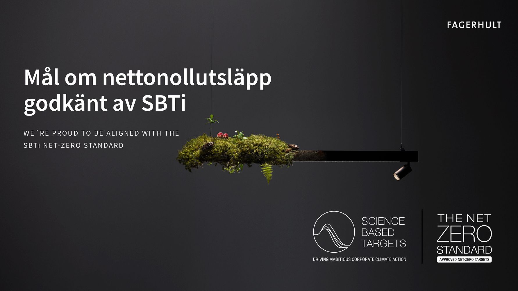 SBTi har godkänt Fagerhult Groups mål om nettonollutsläpp - Fagerhult